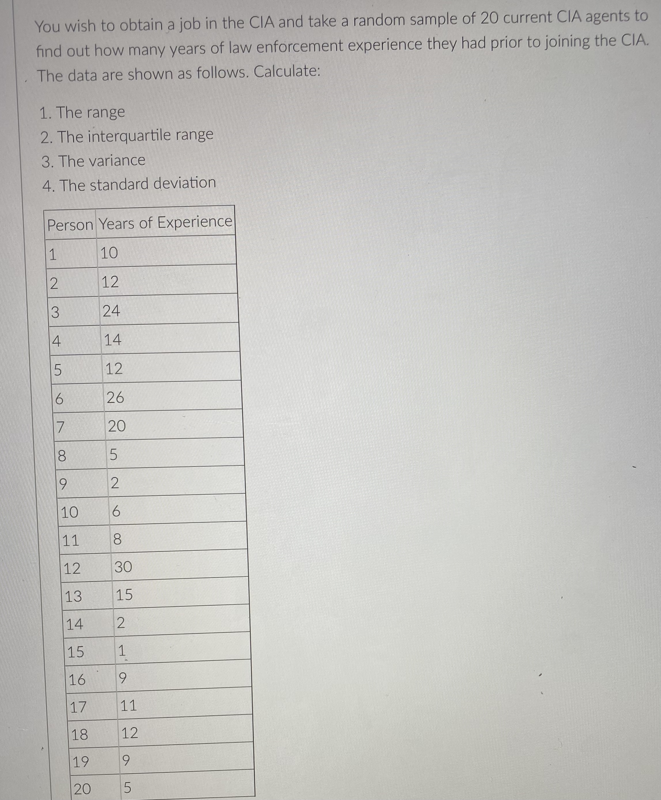 Solved You wish to obtain a job in the CIA and take a random | Chegg.com
