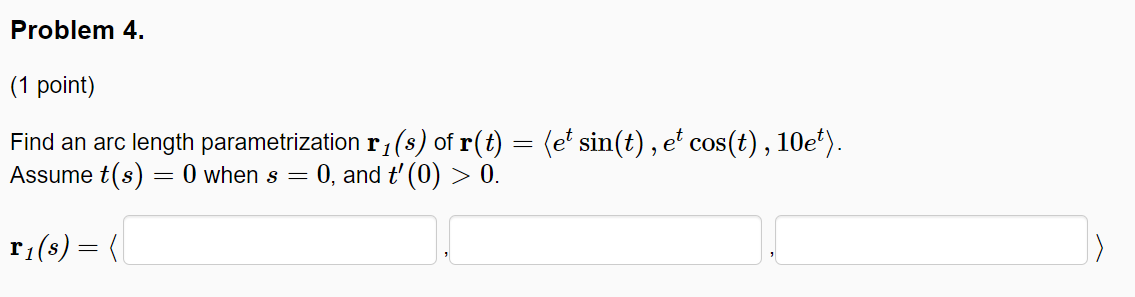 Solved nd an arc length parametrization r1(s) of | Chegg.com