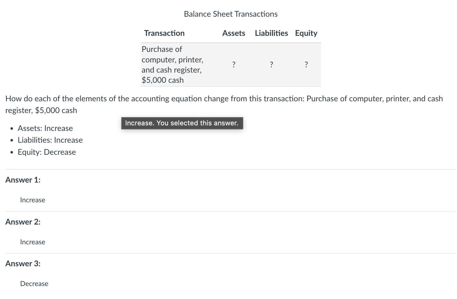 Solved Balance Sheet Transactions How do each of the | Chegg.com