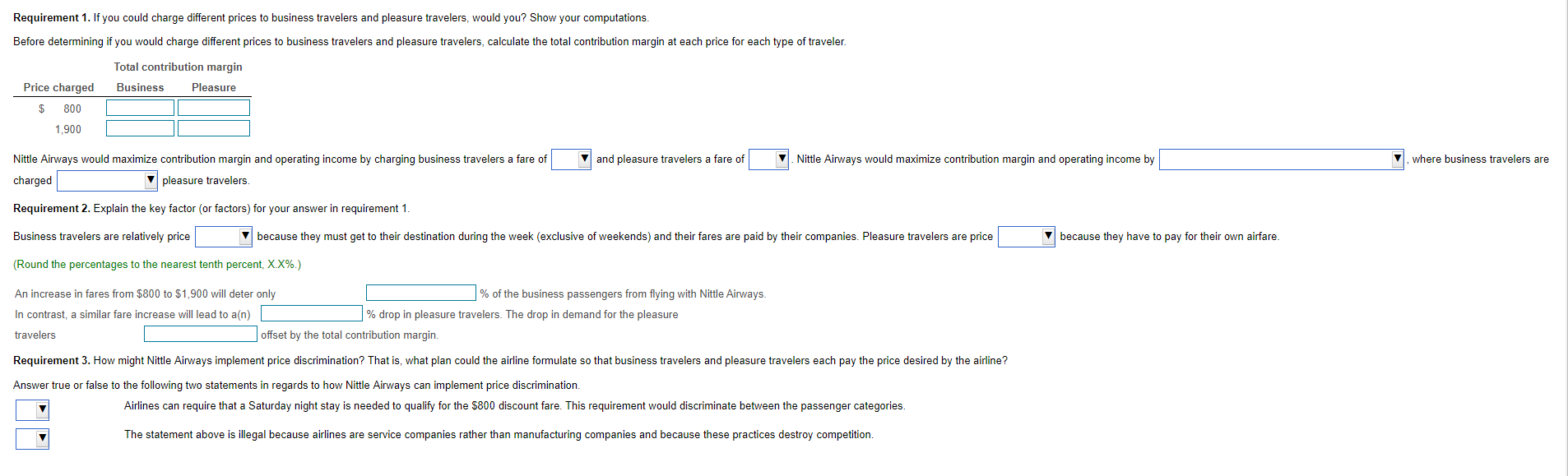 Solved Nittle Airways is about to introduce a daily | Chegg.com
