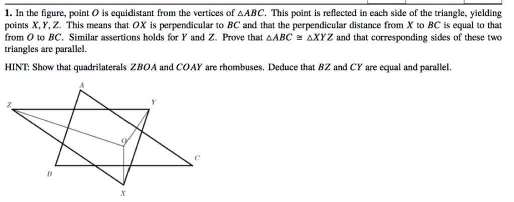 Solved 1. In the figure, point O is equidistant from the | Chegg.com