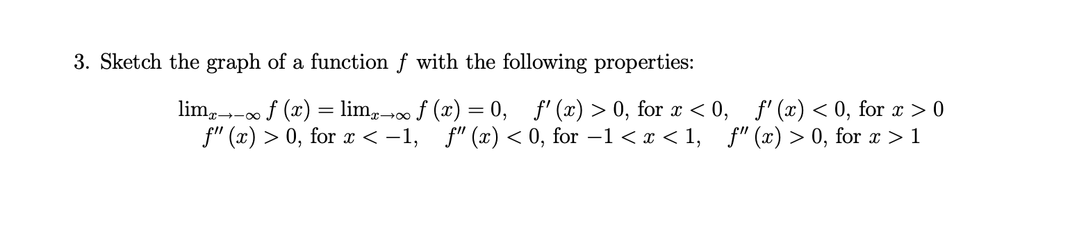 Solved sketch the graph of a function f with the | Chegg.com