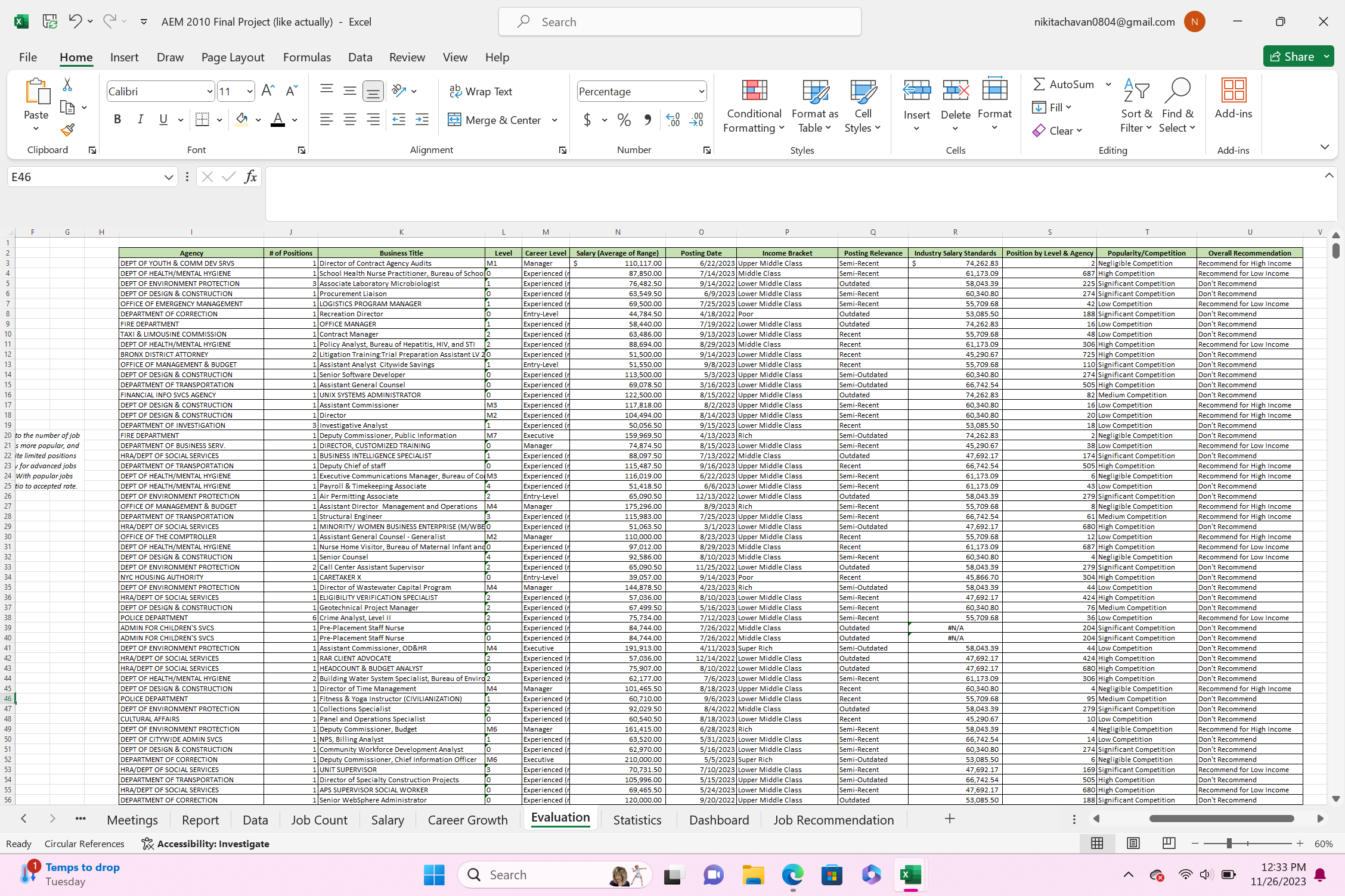 Solved I am in spreadsheet modeling class and I need an idea | Chegg.com