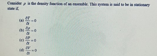 Solved Consider p is the density function of an ensemble. | Chegg.com