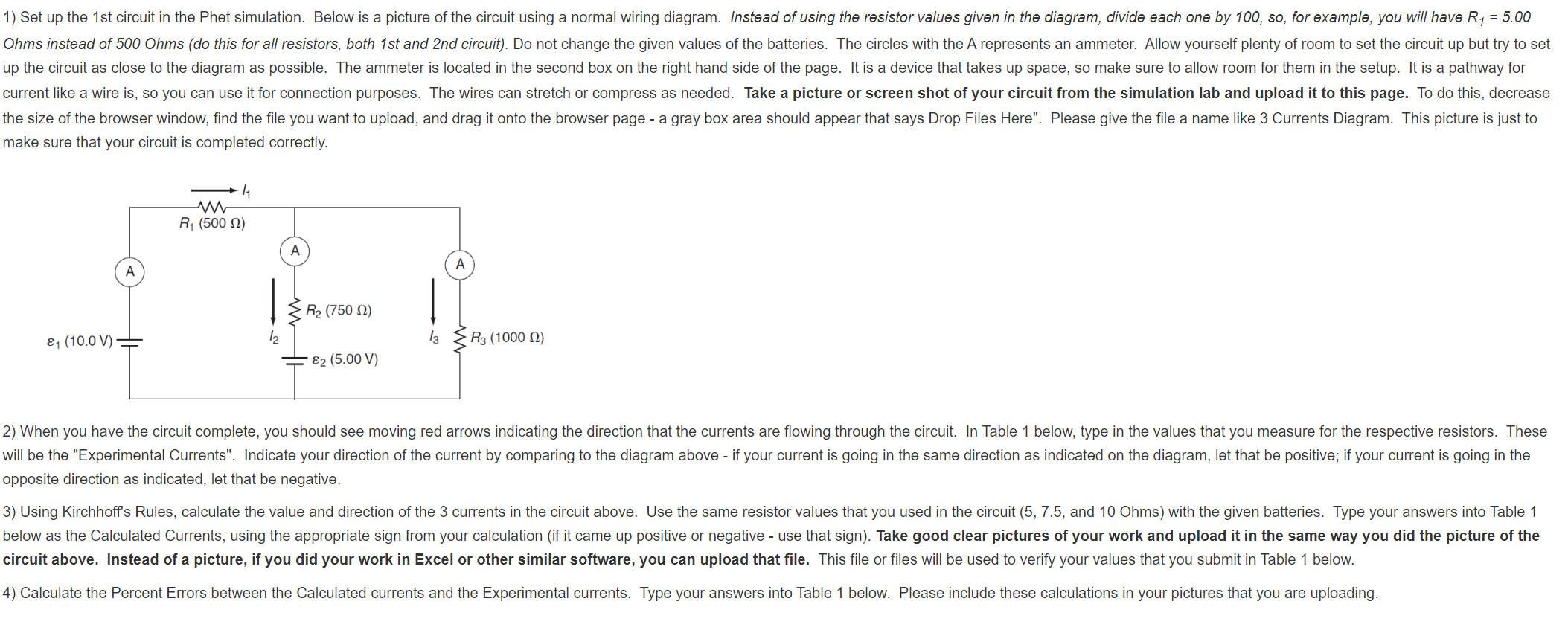 Solved 1) Set up the 1st circuit in the Phet simulation. | Chegg.com