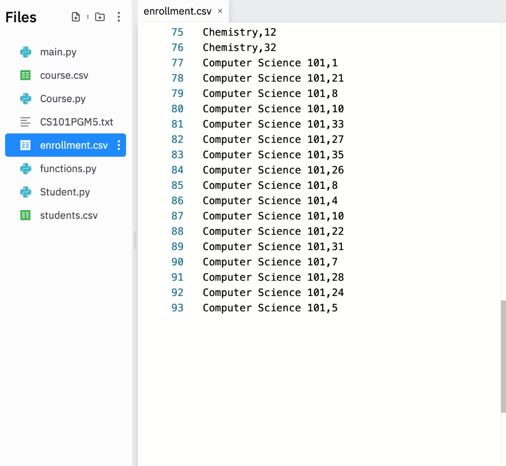 Student & Class Roster NOTE: This is an adaptation of | Chegg.com