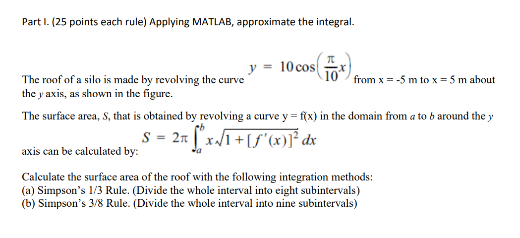 Solved Part I. (25 points each rule) Applying MATLAB, | Chegg.com