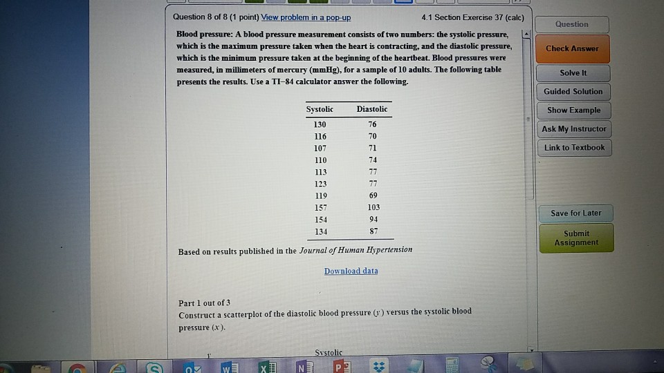 Solved Question 8 of 8 (1 point) View problem in a pop-up | Chegg.com