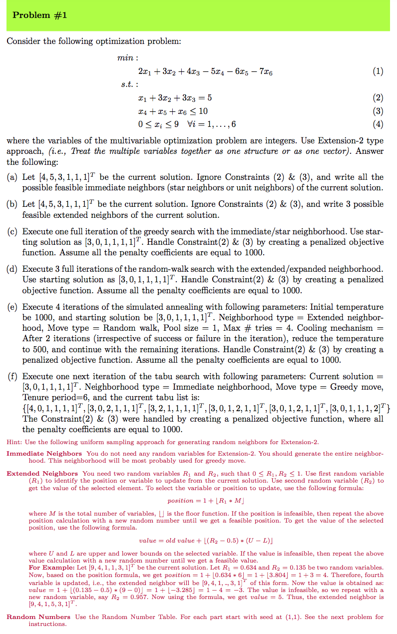 Solved Consider the following optimization problem: | Chegg.com