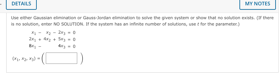 Solved Use either Gaussian elimination or Gauss-Jordan | Chegg.com