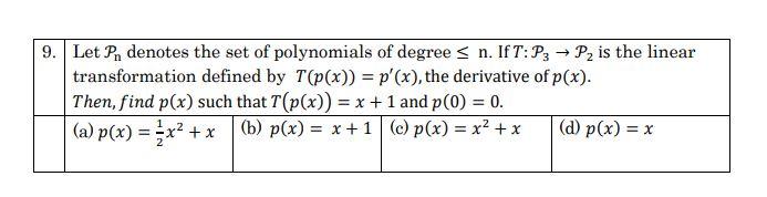 Solved 9. Let Pn denotes the set of polynomials of degree | Chegg.com