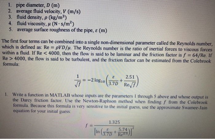 Solved Write a function in MATLAB whose inputs are the | Chegg.com