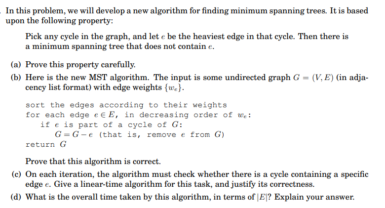 Solved In this problem, we will develop a new algorithm for | Chegg.com