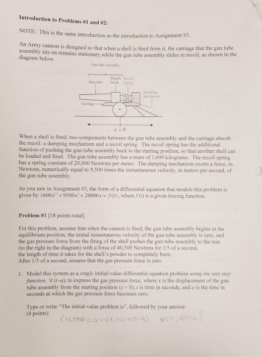 Solved Introduction to Problems #1 and #2: NOTE: This is the | Chegg.com