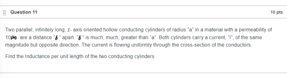 Solved Two parallel, infinitely long, z- axis oriented | Chegg.com