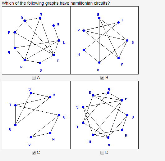 Solved Which of the following graphs have hamiltonian | Chegg.com