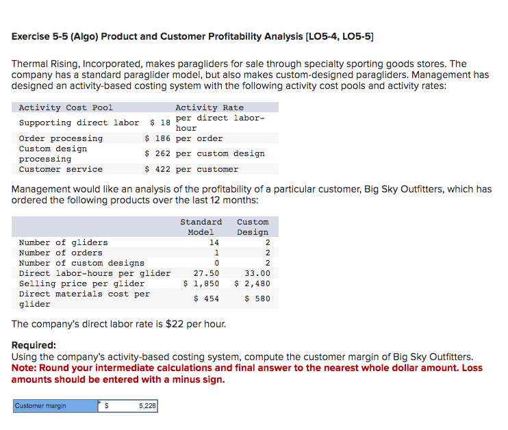Solved Exercise 5-5 (Algo) Product and Customer | Chegg.com Solved Exercise 5-5 (Algo) Product and Customer | Chegg.com
