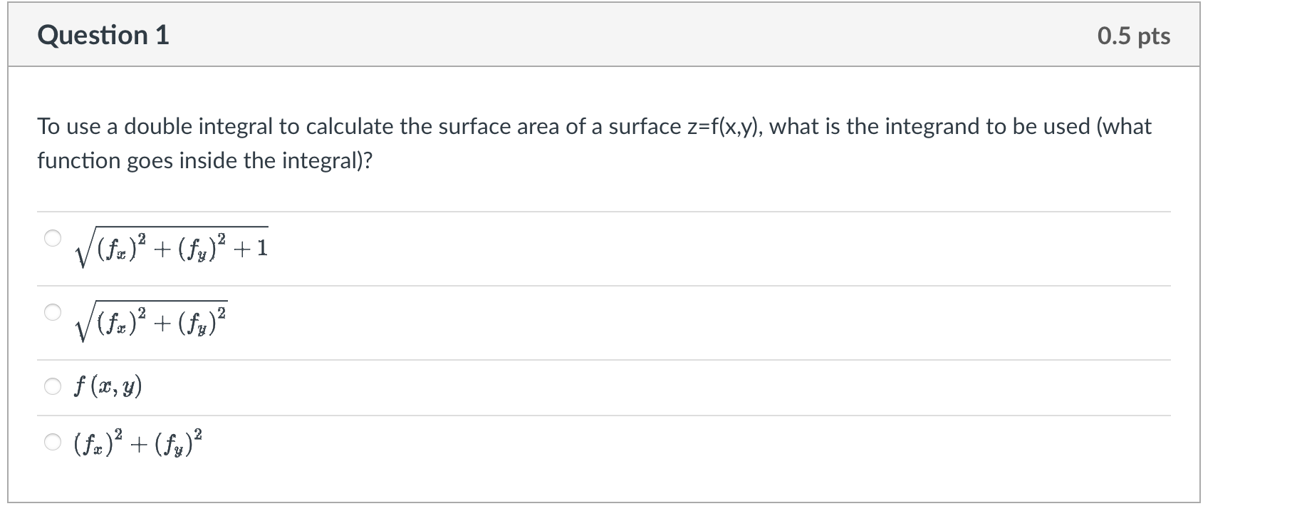 Solved To use a double integral to calculate the surface | Chegg.com