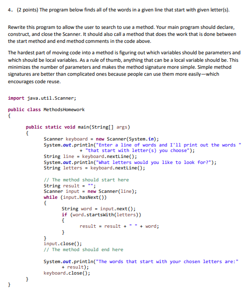 Solved 4. (2 points) The program below finds all of the | Chegg.com