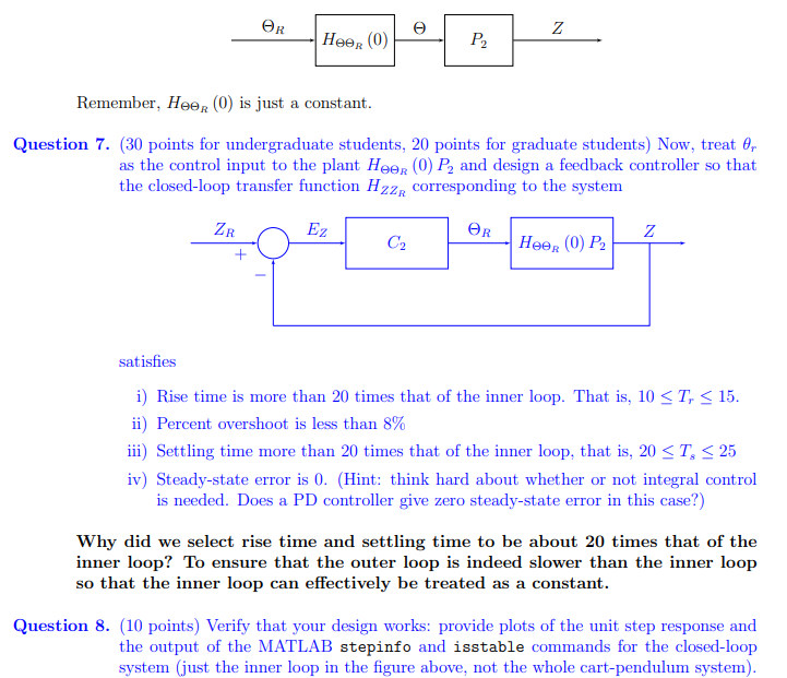 Outer-loop control design What we have done so far is | Chegg.com