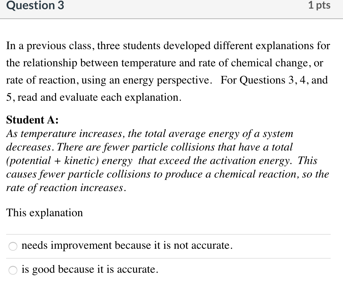 Solved Question 3 1 pts In a previous class, three students | Chegg.com