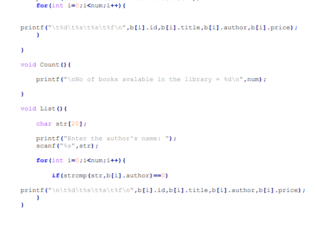 Solved Code: #include #include struct library! int id; char | Chegg.com