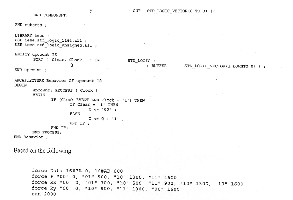 Problem: Based on the given VHDL codes... (a) | Chegg.com