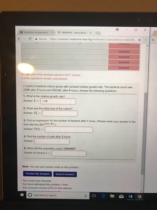 Solved @ WebWork Assigniments ×ソ乍WeBworK : uatuscaloos ← cá | Chegg.com