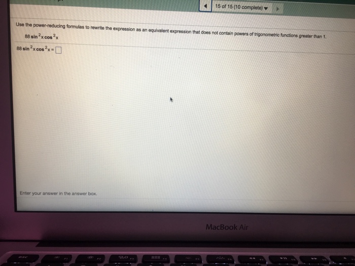 Solved Use the power-reducing formulas to rewrite the | Chegg.com