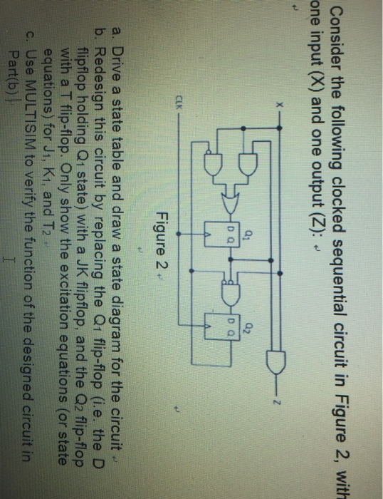 Solved Consider the following clocked sequential circuit in | Chegg.com