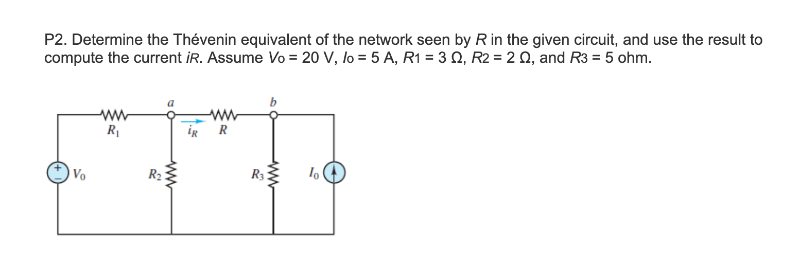 Solved P2. Determine the Thévenin equivalent of the network | Chegg.com