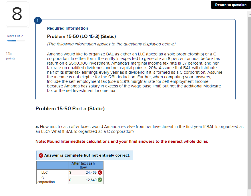 Solved !Required InformationProblem 15-50 (LO | Chegg.com