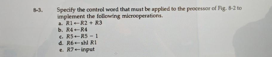 Specify the control word that must be applied to the | Chegg.com