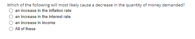 Solved Which Of The Following Will Most Likely Cause A Chegg