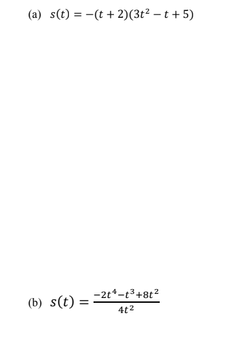 Solved Determine the velocity and acceleration functions for | Chegg.com