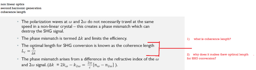 Solved non linear optics second harmonic generation | Chegg.com