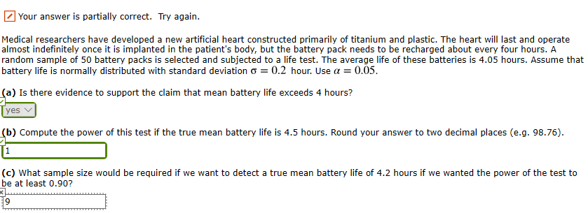 Solved Your Answer Is Partially Correct Try Again Medical