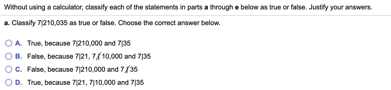 Solved Without using a calculator, classify each of the | Chegg.com