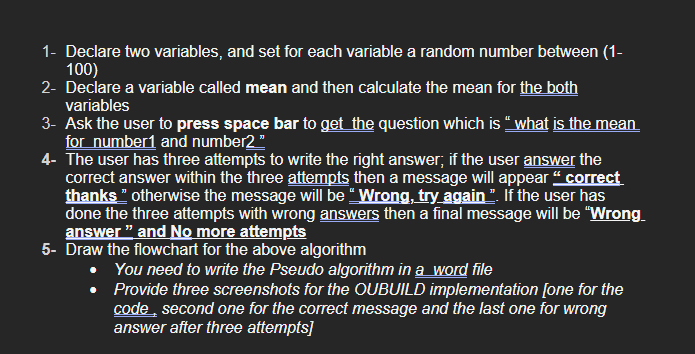 Solved 1- Declare two variables, and set for each variable a | Chegg.com