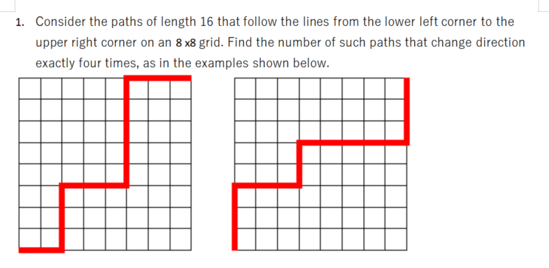 Solved Consider the paths of length 16 ﻿that follow the | Chegg.com
