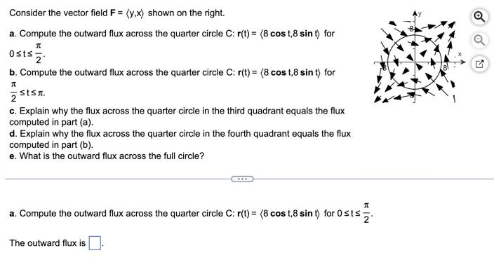 Solved Consider the vector field F= y,x shown on the right. | Chegg.com