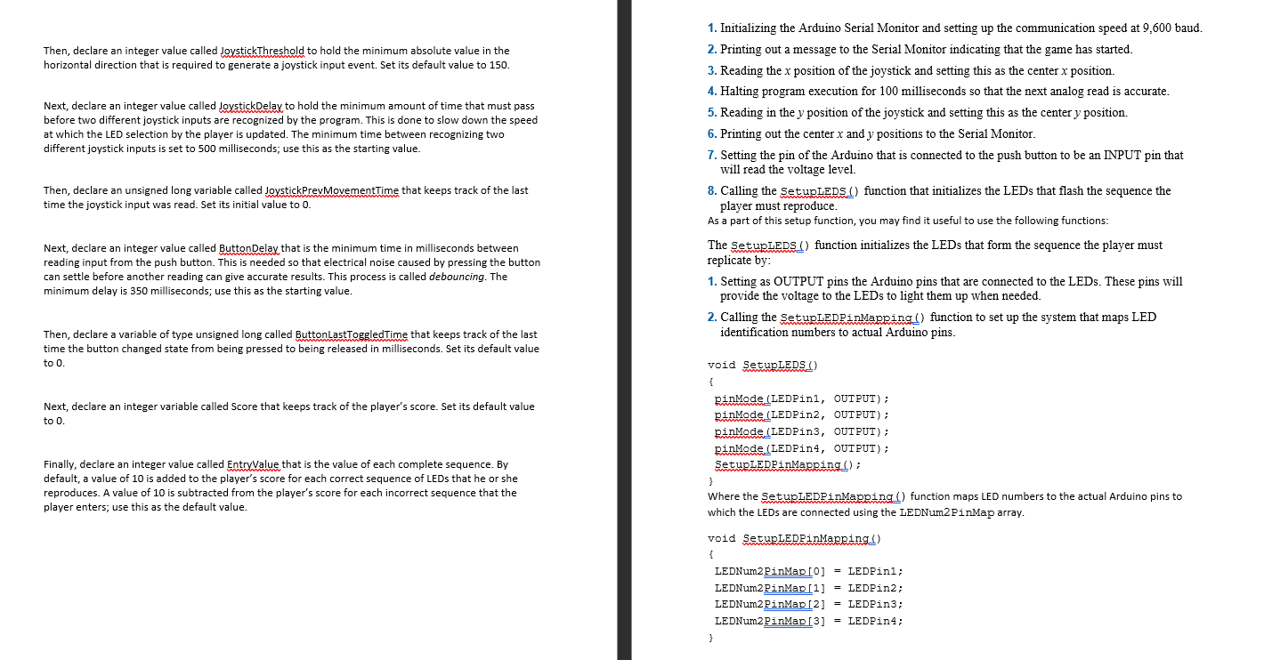 Hello, I need help to create a game using the Elegoo | Chegg.com
