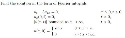 Find the solution in the form of Fourier | Chegg.com