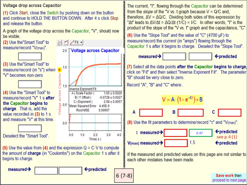 Solved Voltage drop across Capacitor The current, "I", | Chegg.com