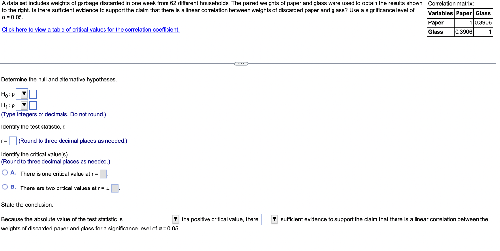 Solved A data set includes weights of garbage discarded in | Chegg.com