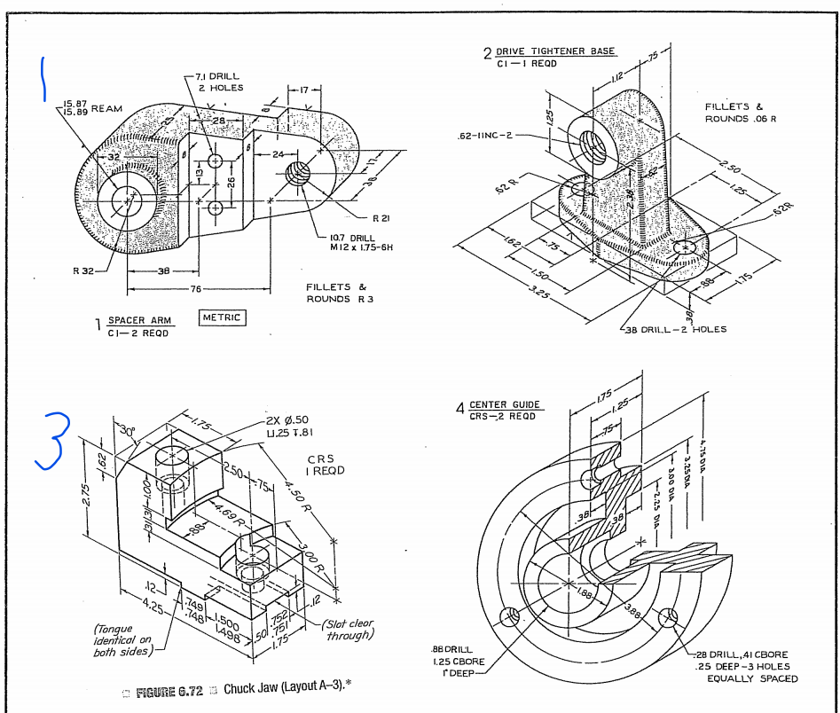 Solved 2 DRIVE TIGHTENER BASE C1-1 REQD 7.1 DRILL 2 HOLES | Chegg.com