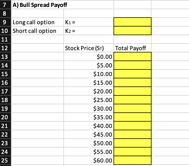 Solved Option Trading Strategies Part 1: Bull Spread A) | Chegg.com