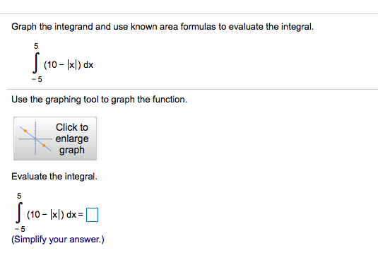 Solved Graph the integrand and use known area formulas to | Chegg.com