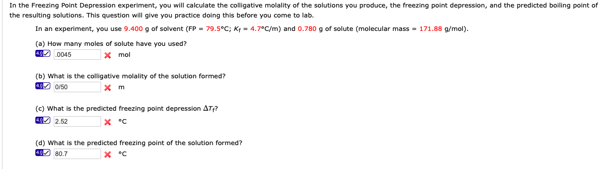 Solved In the Freezing Point Depression experiment, you will | Chegg.com
