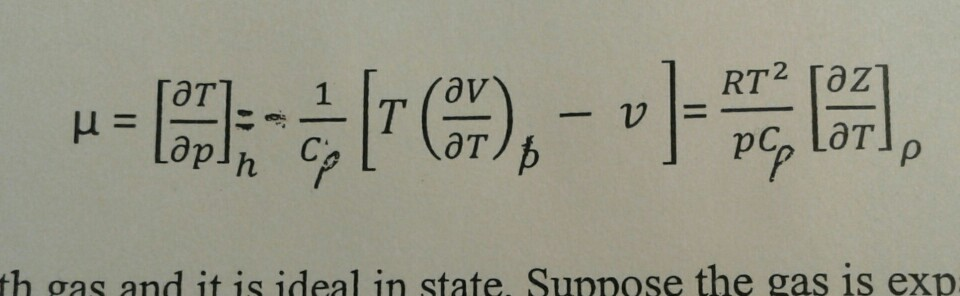 Solved prove that joule-thomson coefficient for the ideal | Chegg.com
